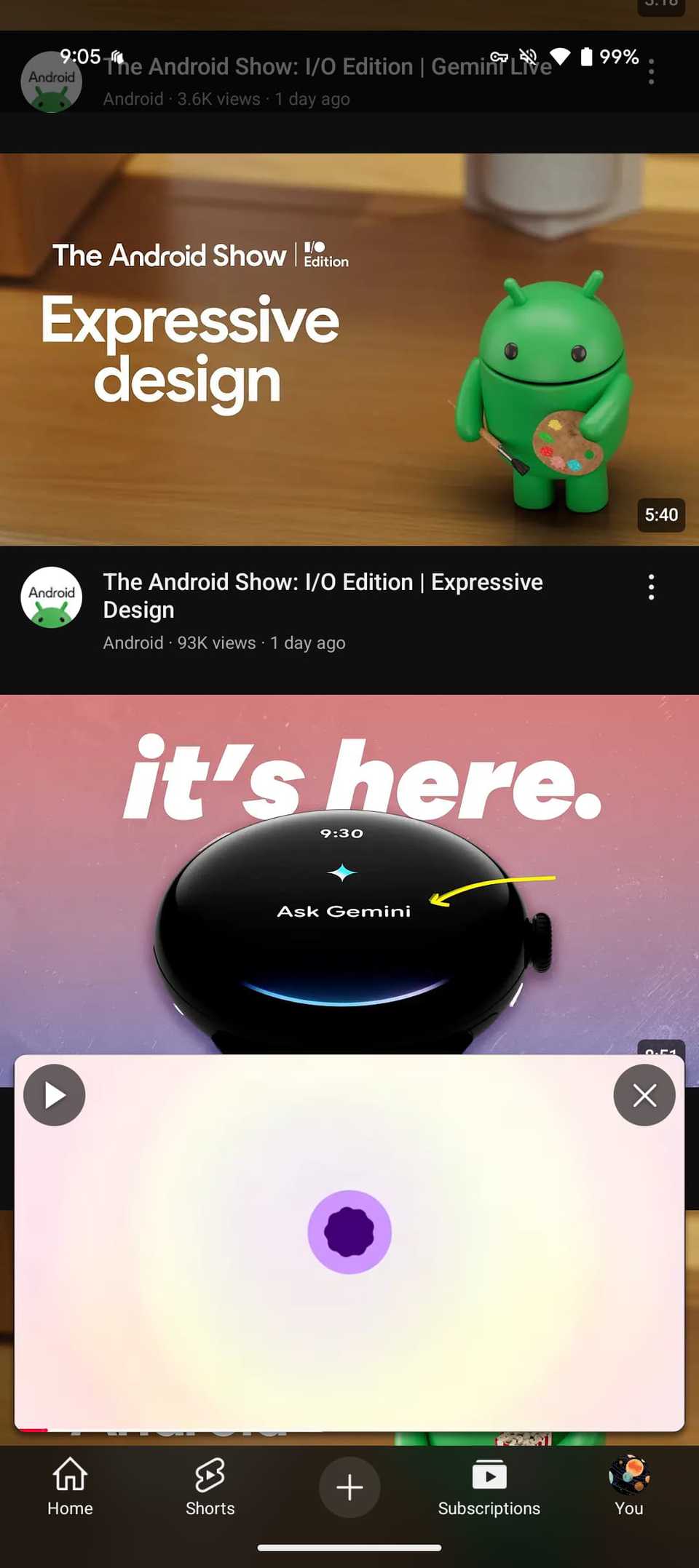 YouTube's revamped Android miniplayer is rolling out now