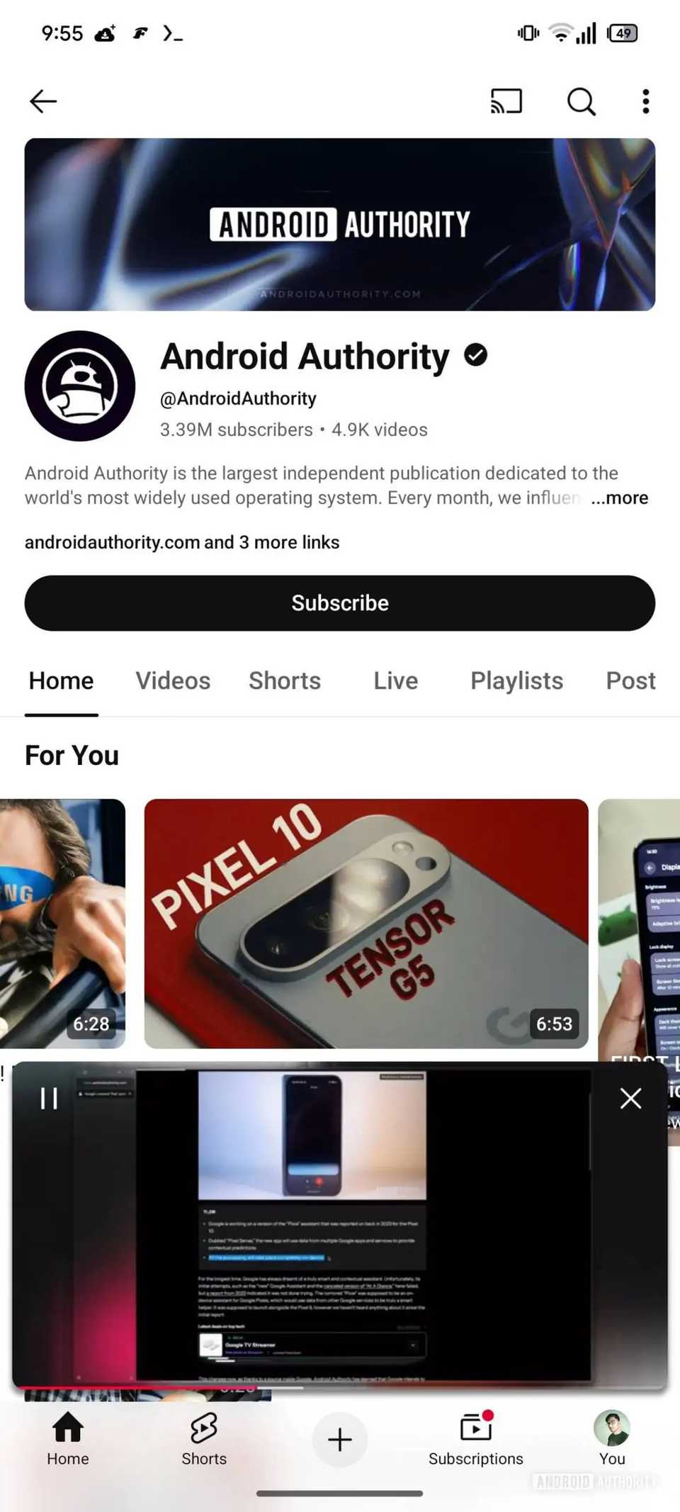 YouTube’s revamped mini player may hide controls in unexpected places