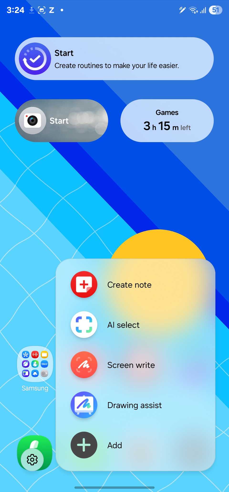 I designed a productive Samsung home screen using these One UI features