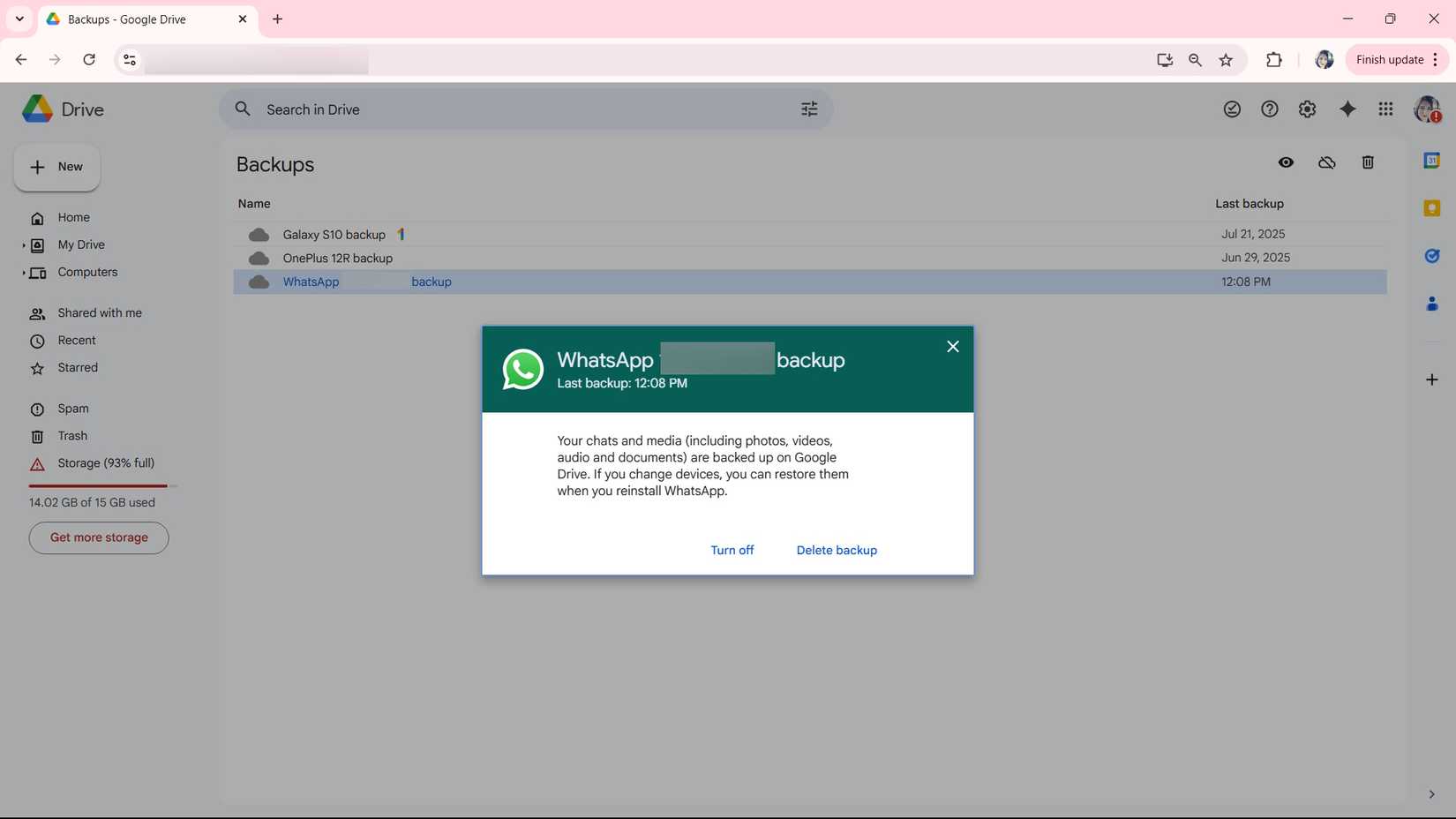 How to find your WhatsApp backups in Google Drive