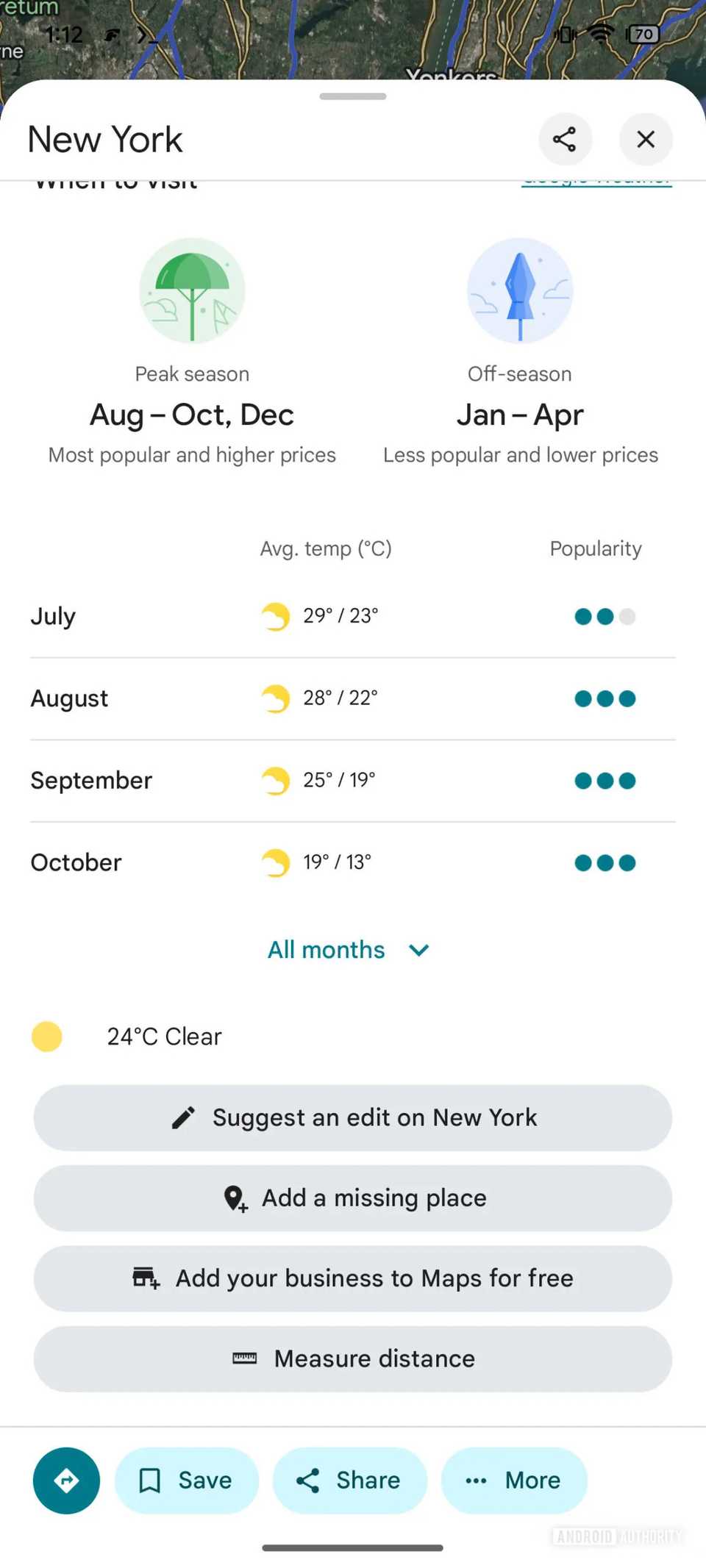 Google Maps is getting a subtle redesign for place information cards