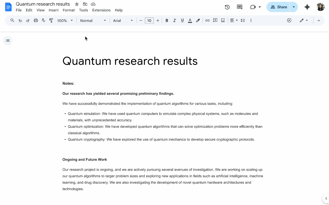 Google Docs now uses Gemini for text-to-speech narration