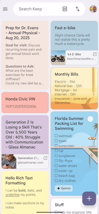 For once, Google gives a great new Keep Notes feature to Android before iOS