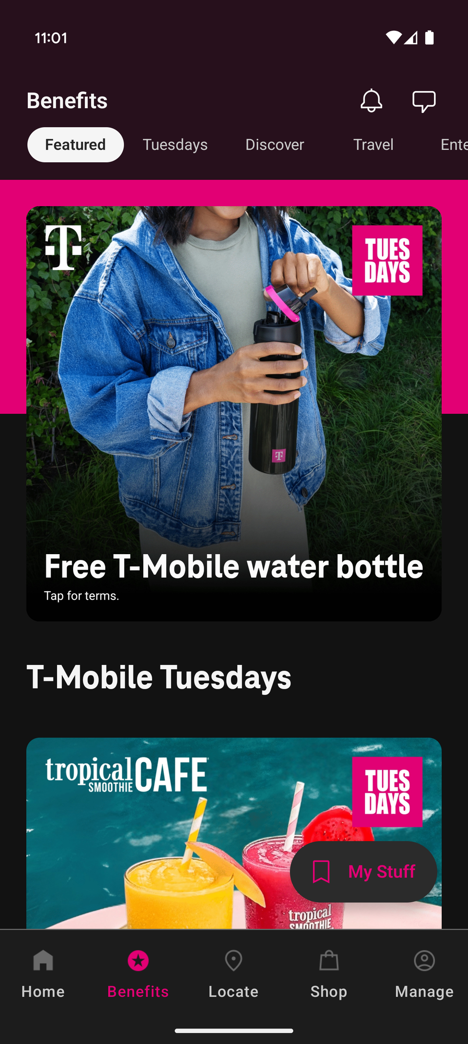 T-Mobile has a free water bottle for you, but there's a catch