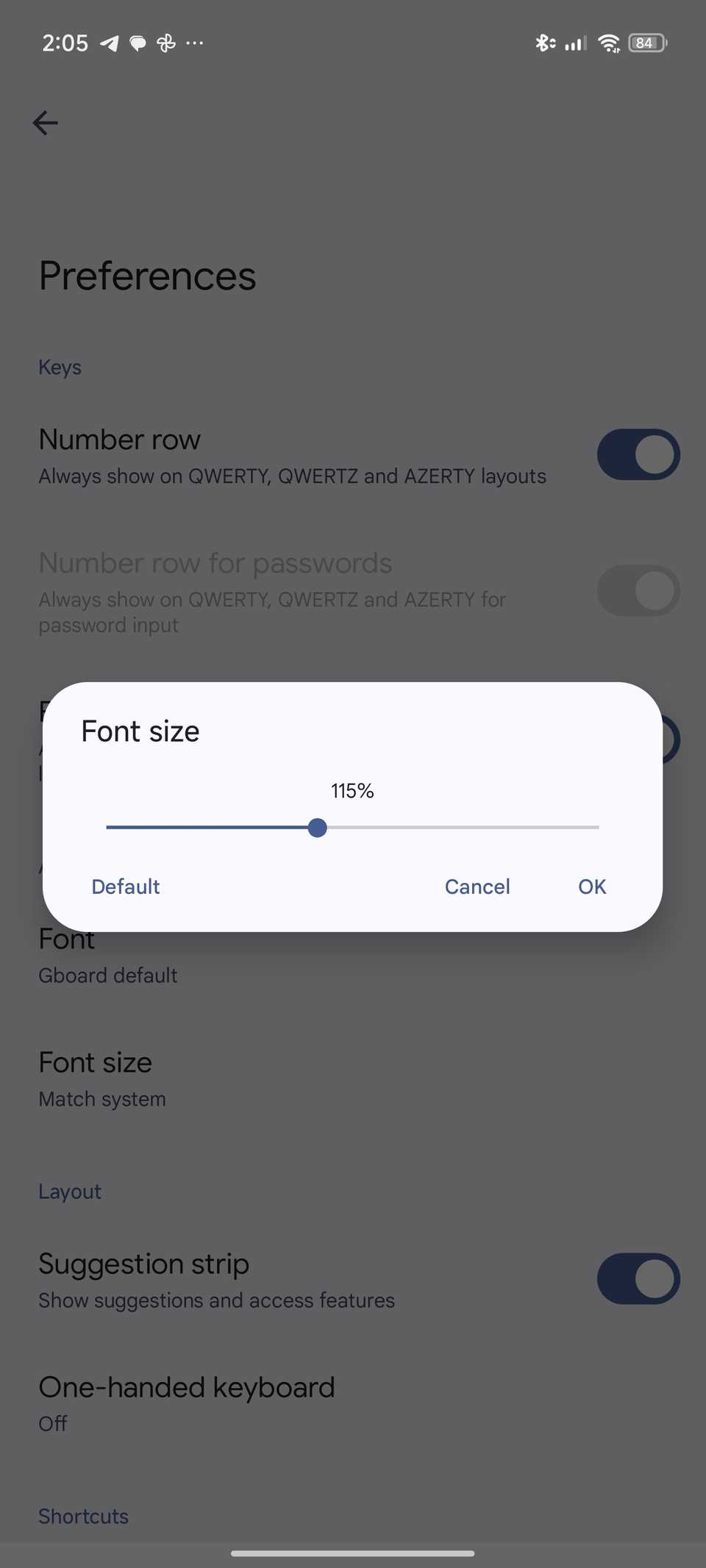 Gboard update lets you adjust font size separately