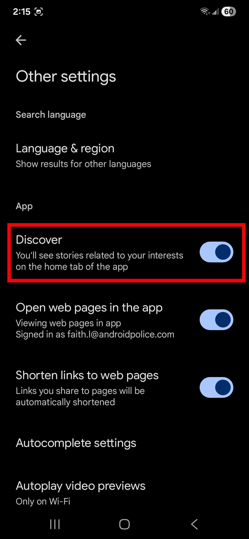 Discover finally lets me follow my favorite websites and creators ...