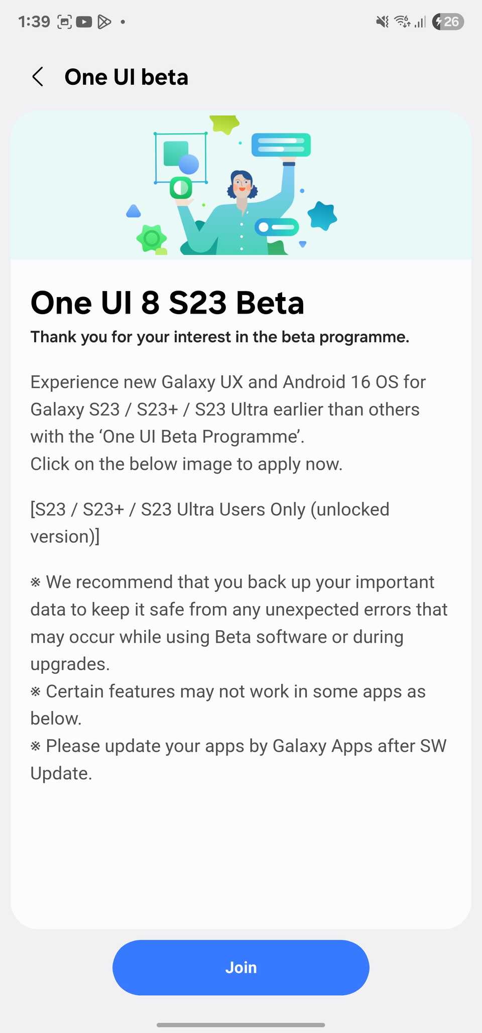 Samsung Galaxy S23 joins the One UI 8 beta program