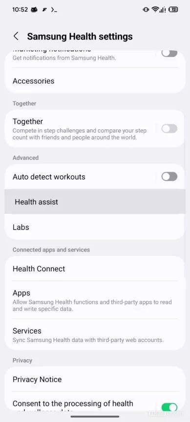 Check out the Samsung Health app's new Assistant functionality