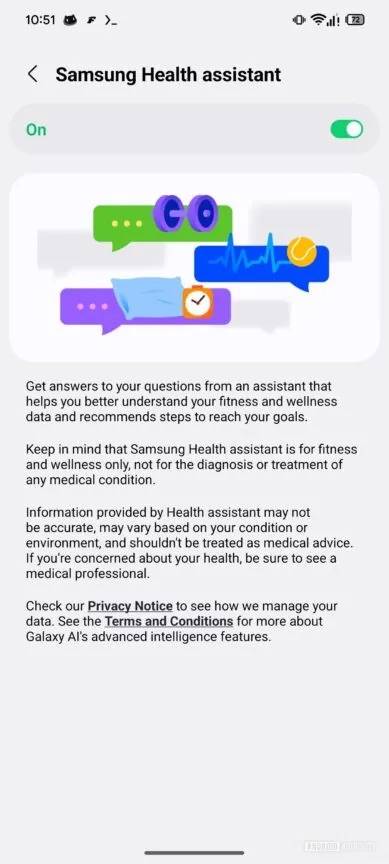 Check out the Samsung Health app's new Assistant functionality