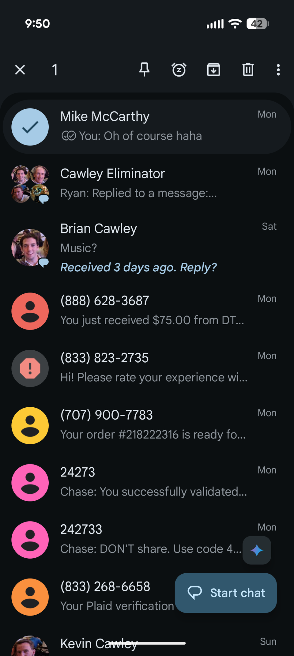 I use this trick to make sure I never forget to respond to my friends ...
