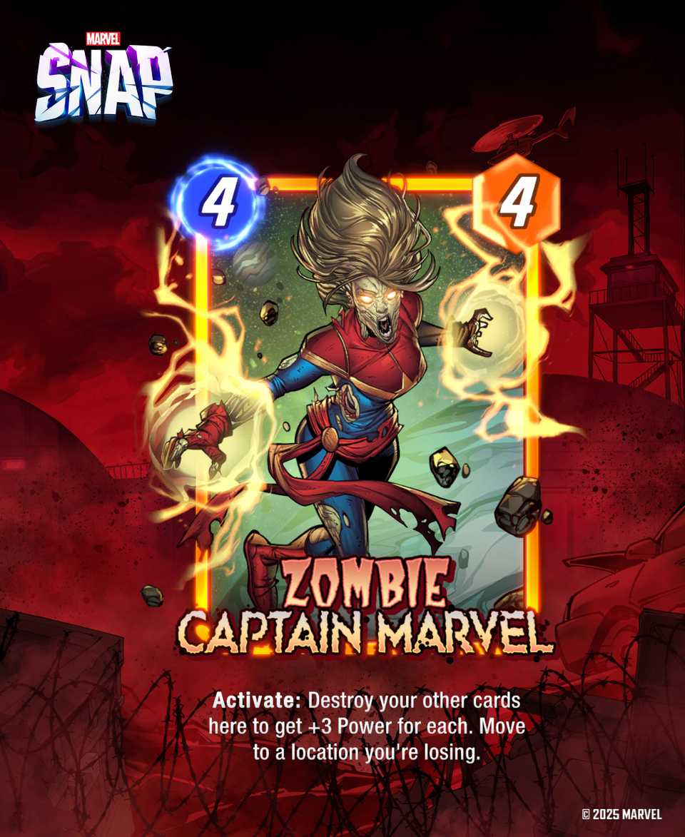 The zombie theming of Marvel Snap's next season is fitting for Halloween