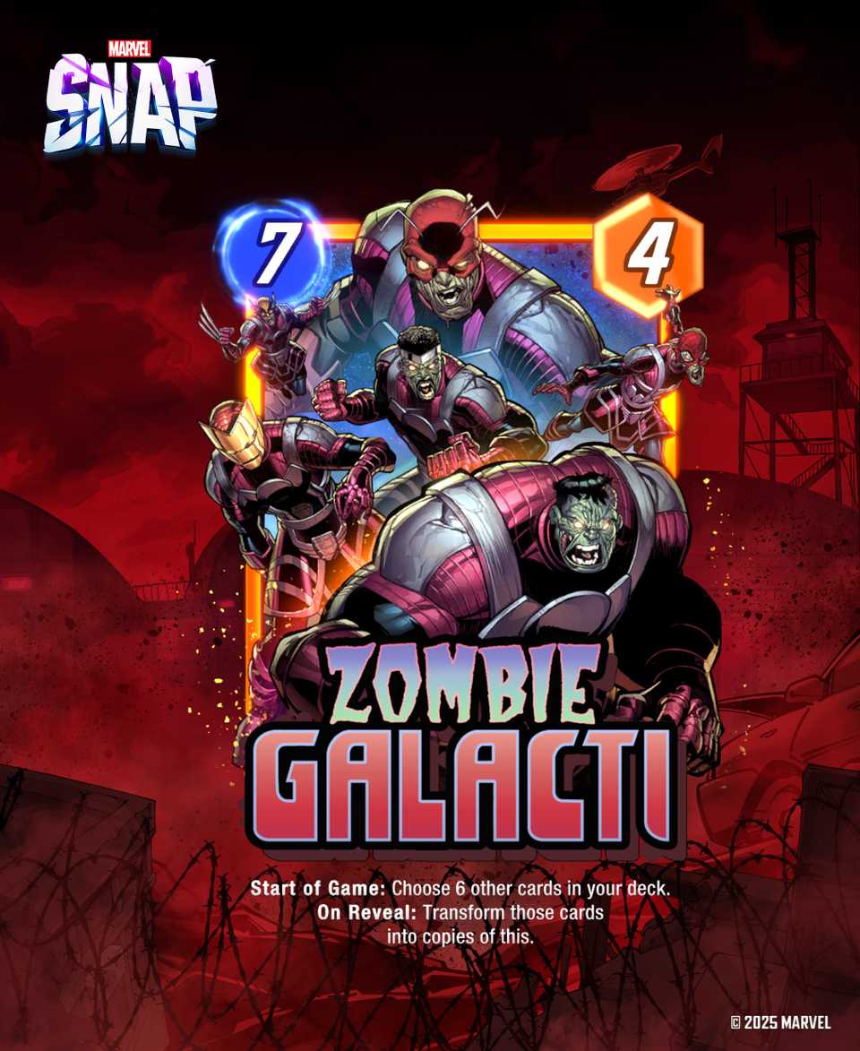 The zombie theming of Marvel Snap's next season is fitting for Halloween