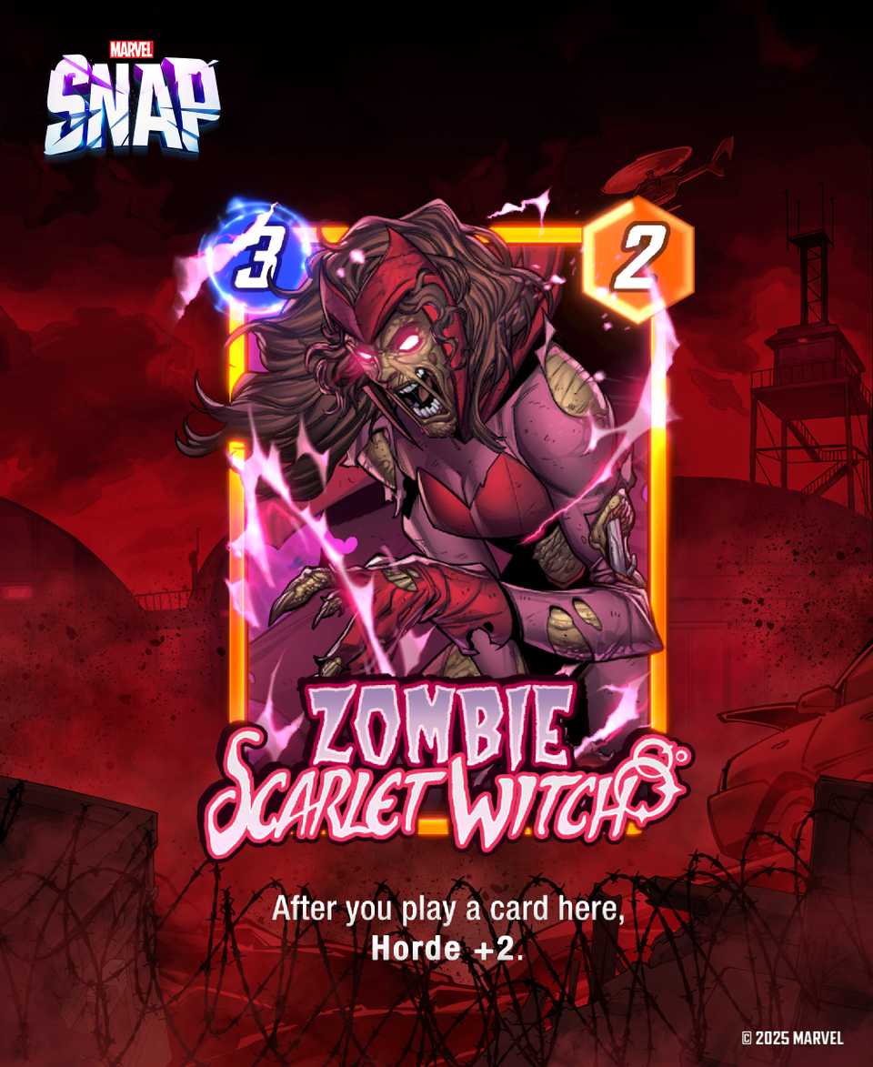 The zombie theming of Marvel Snap's next season is fitting for Halloween
