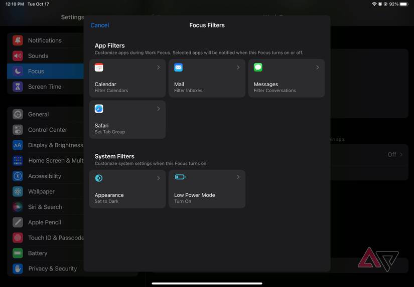 How to use Focus modes on iOS