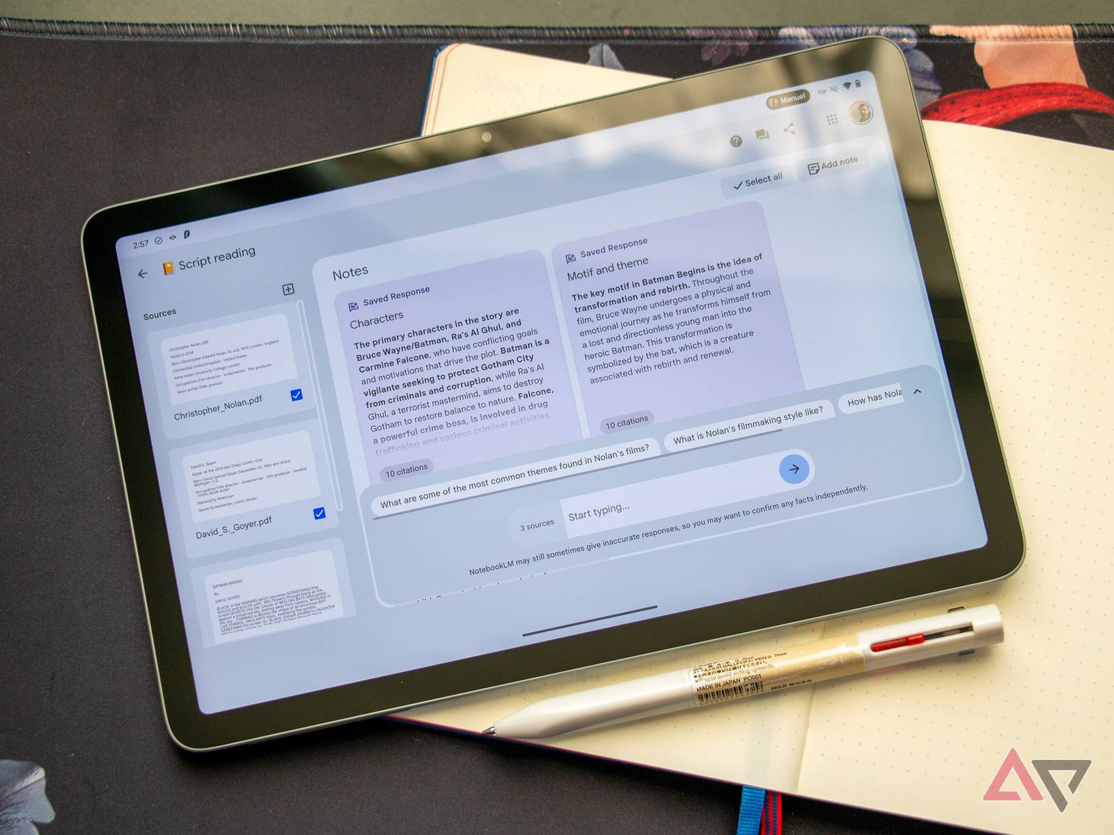 Carnet De Notes Cuir Gemini Notebook Drawing Ai Photo Editing Prompts ...