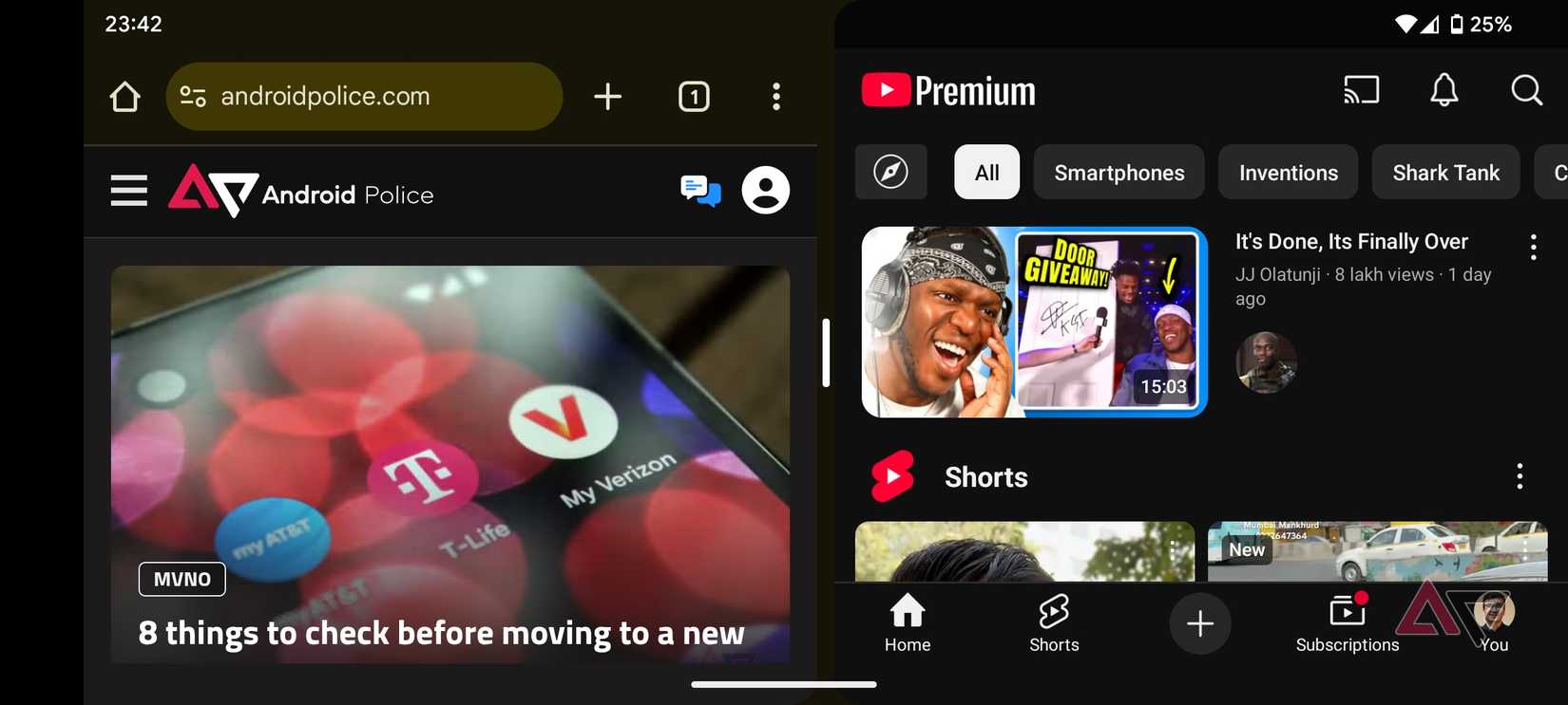 Android Canary kicks off with a first look at 90:10 split screen apps